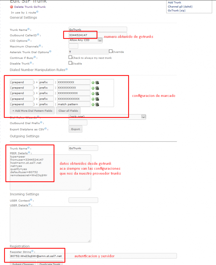 Issabel PBX trunk, extensiones y configuración de rutas - Saiyans Blog