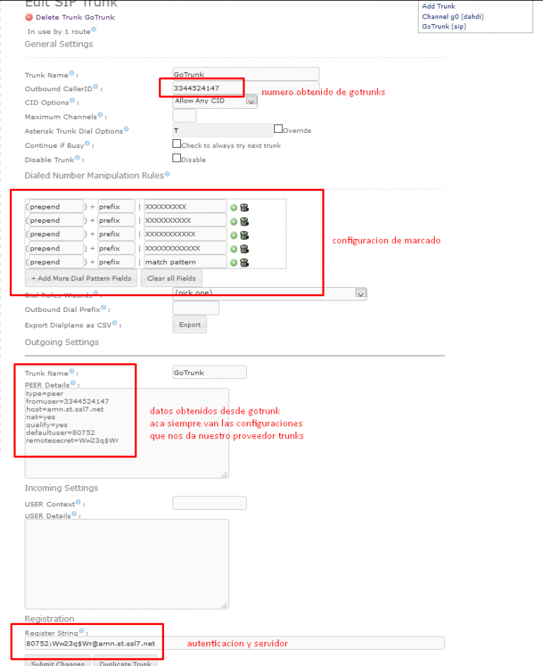 Issabel PBX trunk, extensiones y configuración de rutas - Saiyans Blog